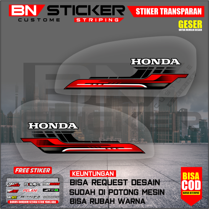 HONDA CB FACELIFT CUSTOM TRANSPARENT DECAL STRIPING HONDA CB VIRAL UV ...
