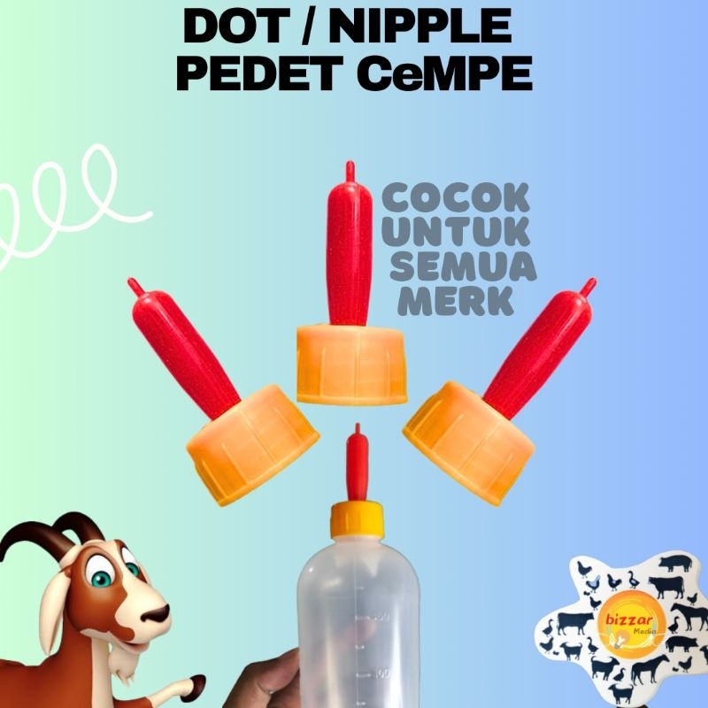 Nipple Bottle Nipple Cap Specially For Goat Cow Saplings Suitable For ...