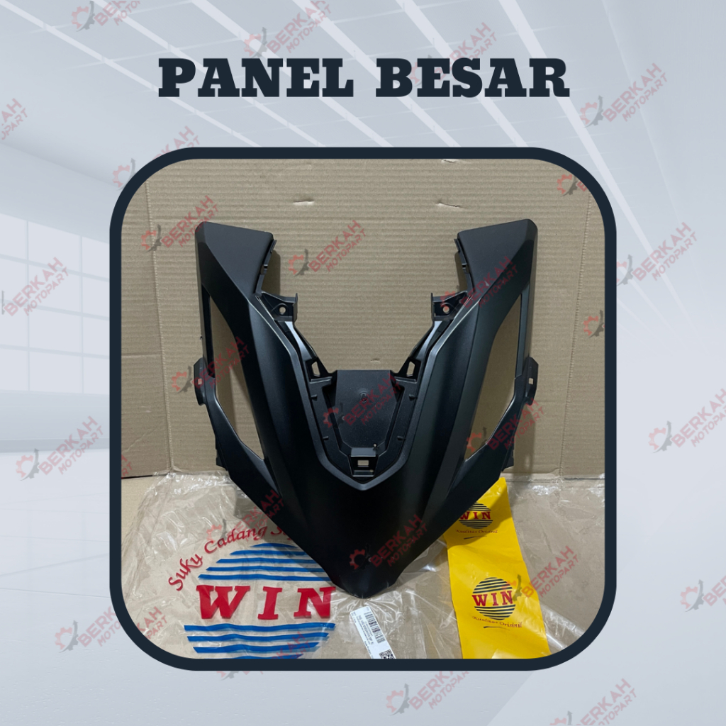 HITAM Win Vario 160 LED K2S Front Body Cover Shield Panel Matte Black ...