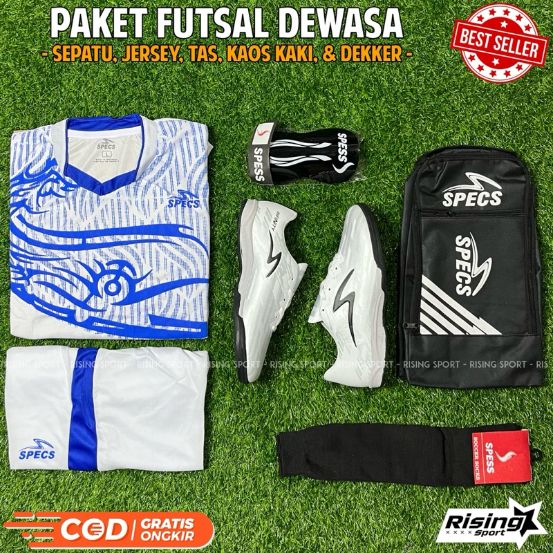 Latest Specs Infinity White Futsal Shoes Complete Package Complete ...