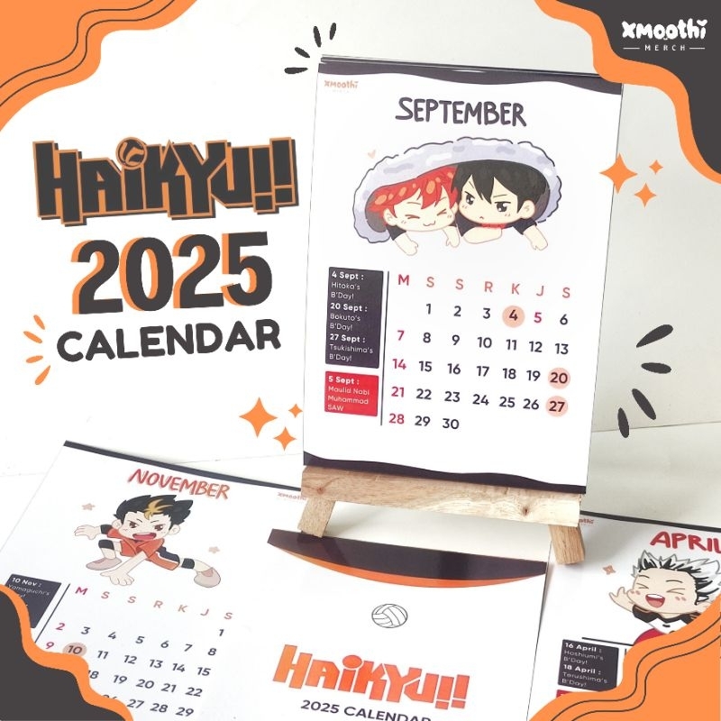 2025 HAIKYUU CALENDAR - 2025 ANIME HAIKYUU CALENDAR - MINI DESK ...