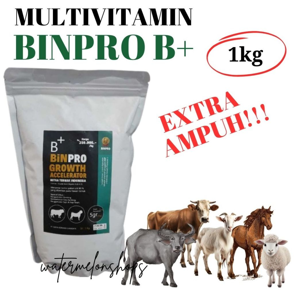 B+ BINPRO GROWTH ACCELERATOR Vitamin Appetite Enhancer Livestock Cattle ...