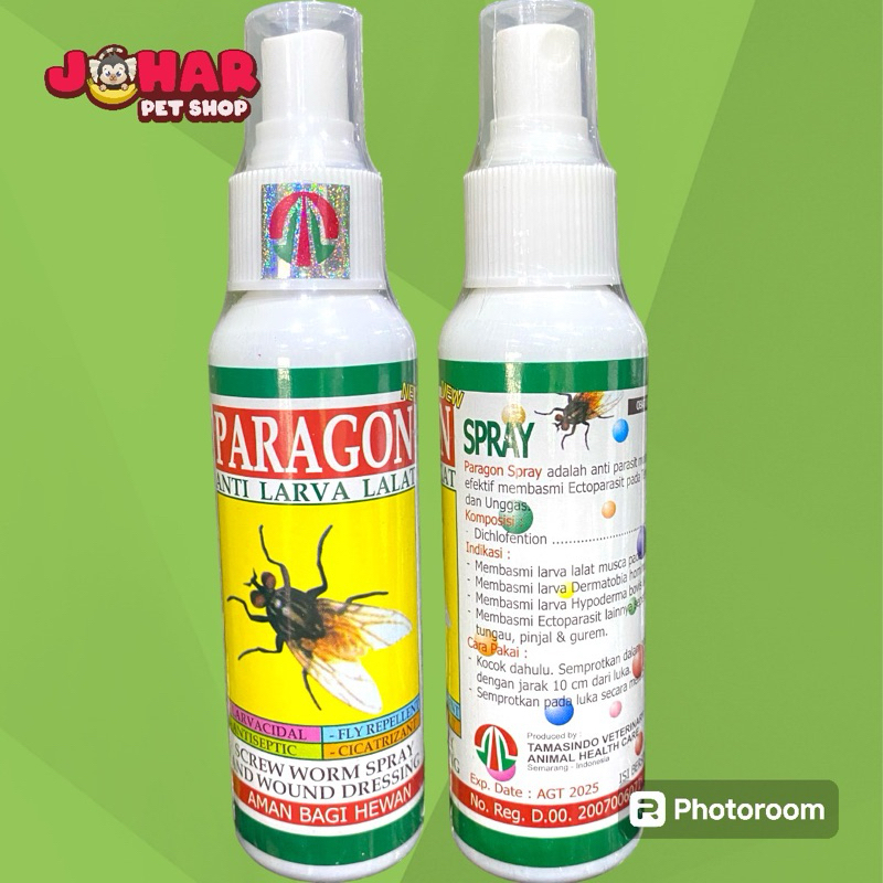 PARAGON spray 120 ml anti fly larvae for cows, goats, pigs, dogs, cats ...
