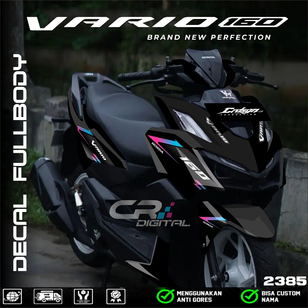 Vario 160 2022 2023 Full body Sticker Decal Latest VIBRAN VELOCITY ...