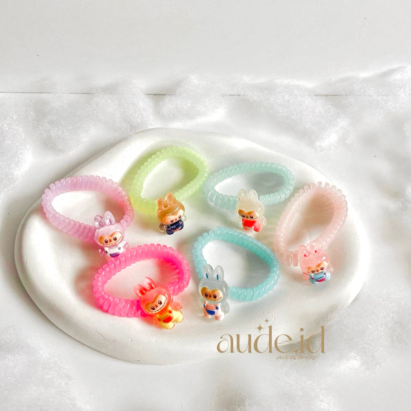 AUDE - Labubu Spiral Hair Elastic | Labubu Spiral Rubber | Jumbo Spiral ...