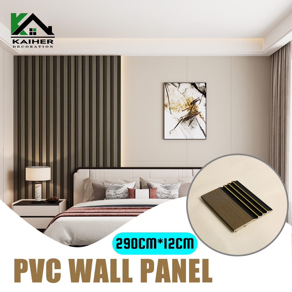 KAYU Pvc Wall Panel 290*15cm/ WPC Wooden Board/ PVC Wall Panel/ Wooden ...