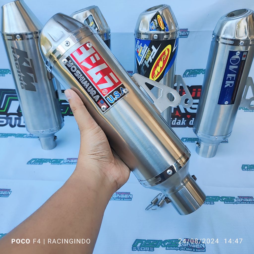 Exhaust muffler canister yoshimura ktm fmf norifumi 38 51mm inlet ...