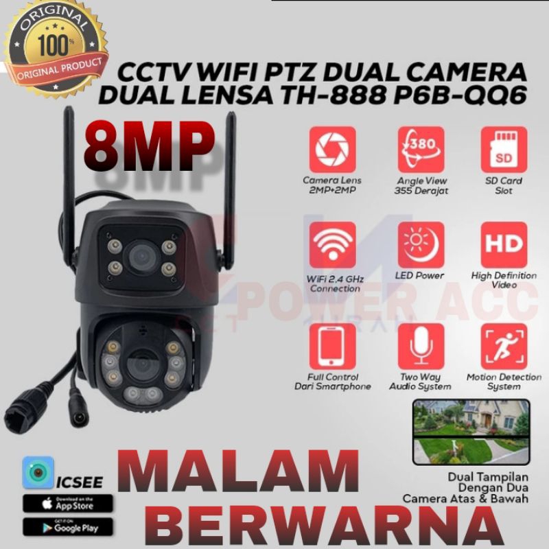 2LENSA PTZ IP/Wifi CCTV Camera Equipped with Dual Cameras Up and Down ...