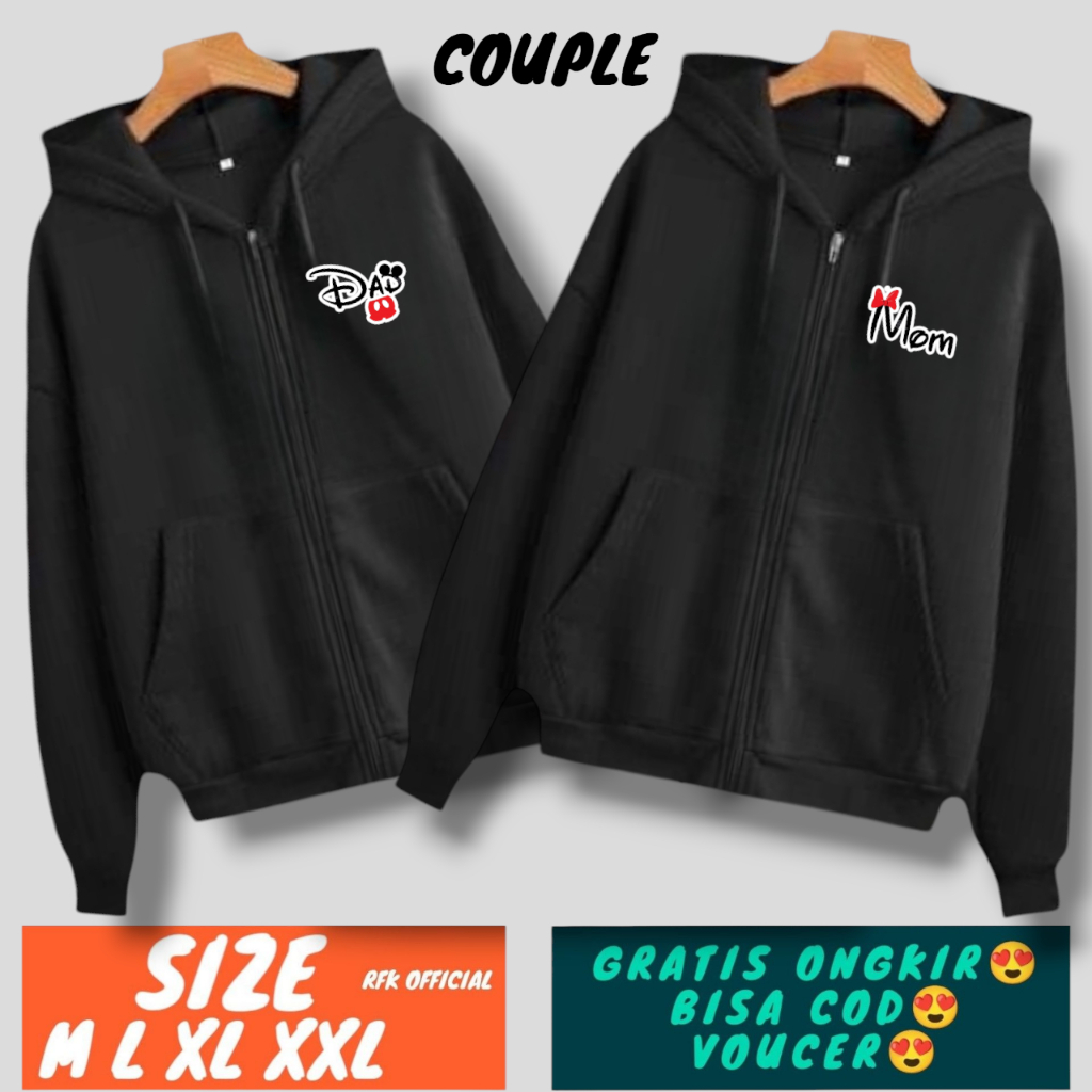 (Contents Of 2 Jackets) couple ZIPPER Jacket/MOM AND DAD couple Jacket ...