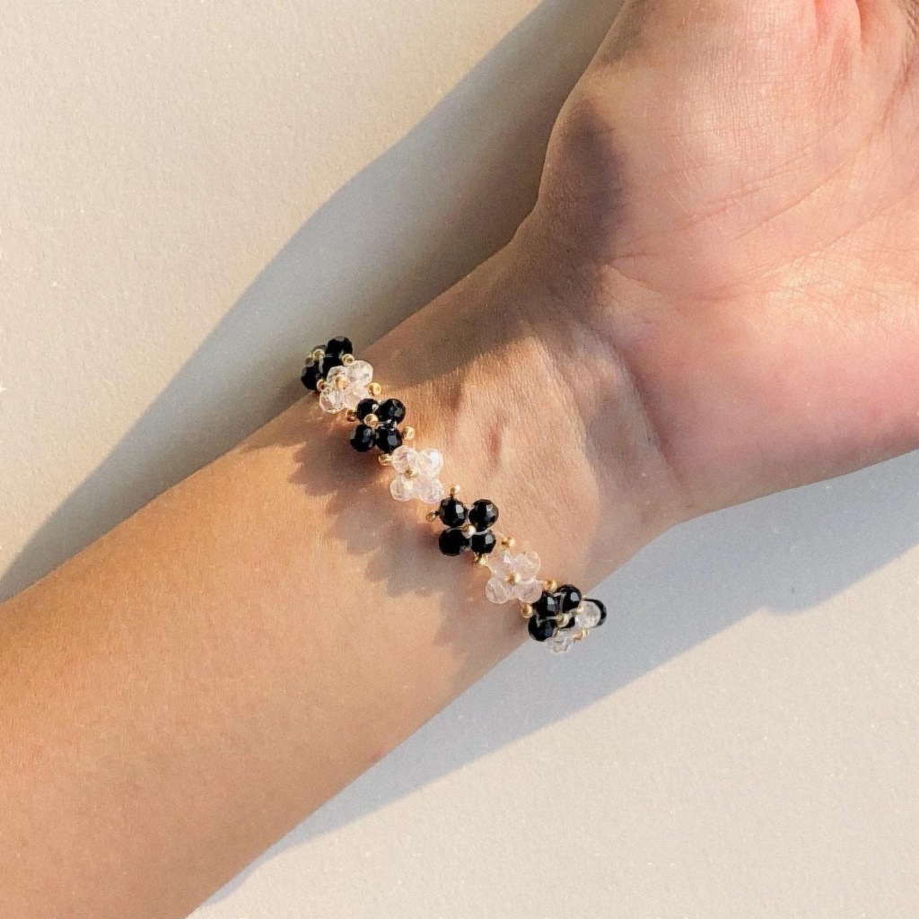 Crystal nightflower beads bracelet | Star bead bracelet | Shopee ...