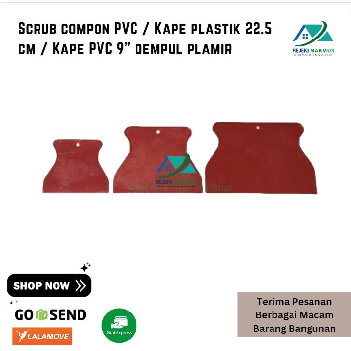 PVC Scrub compon 22.5 cm plastic caper 9" PVC caper plastic putty ...