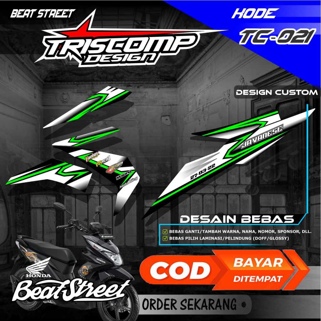 Sticker Striping Motor Beat Street Latest Motif List Variation Beat ...