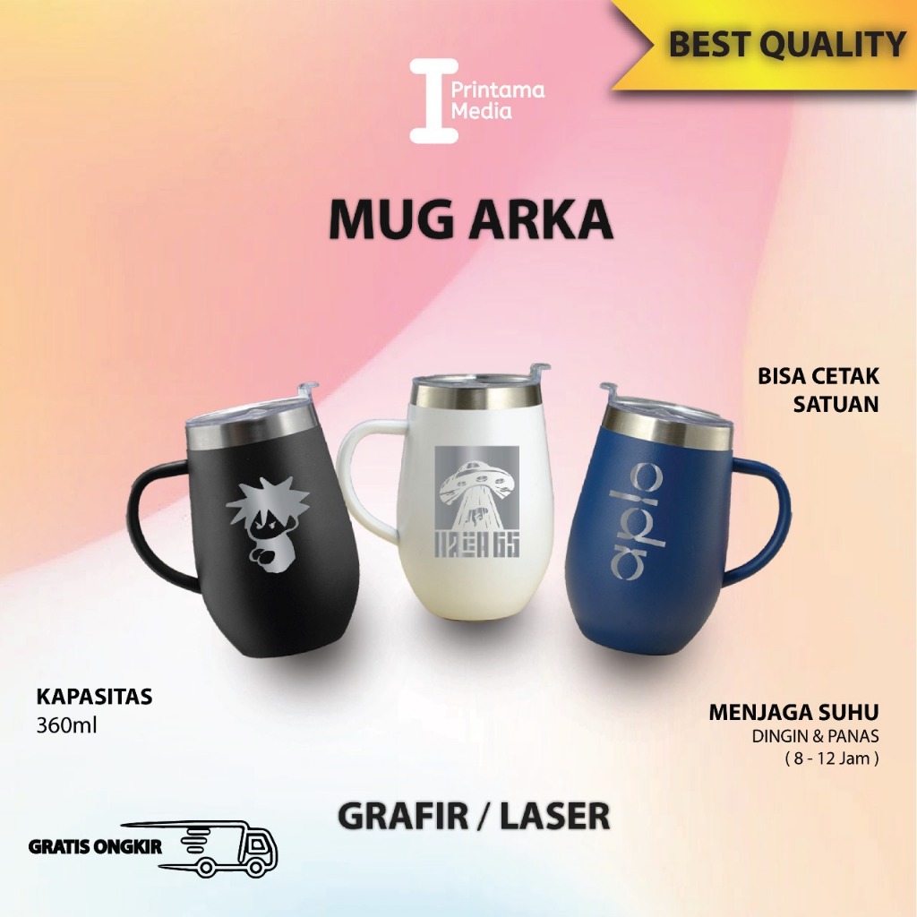 Coffee Stainless Mug Arka Custom Coffee Cup Laser Engraved Souvenir/Name Printing Promotion/Logo ...