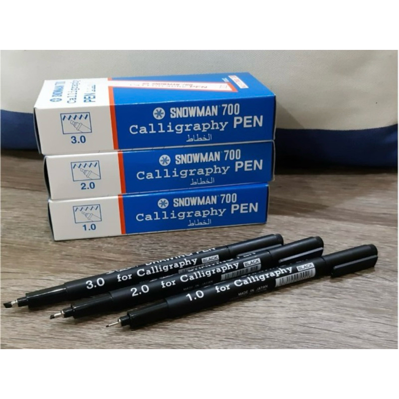 HITAM Calligraphy Pen snowman 700 / drawing Pen snowman / snowman black ...