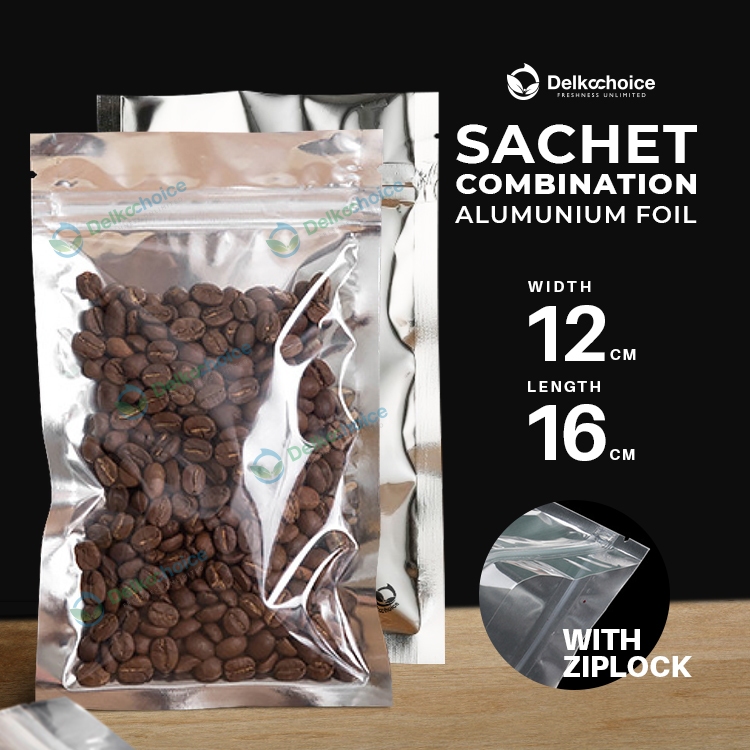 PLASTIC SACHET SASET 12X16 TRANSSILVER FOOD PACKAGING COMBINATION ...