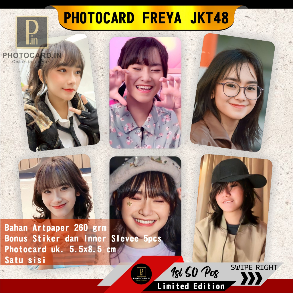 Photocard JKT48 Freya Edition JKT48 contains 50 pcs (Free Stickers and ...