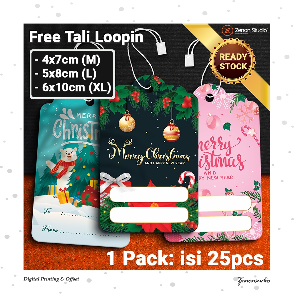 [25pcs] Christmas Hang Tag Christmas Hangtag Greeting Card Xmas Hampers ...