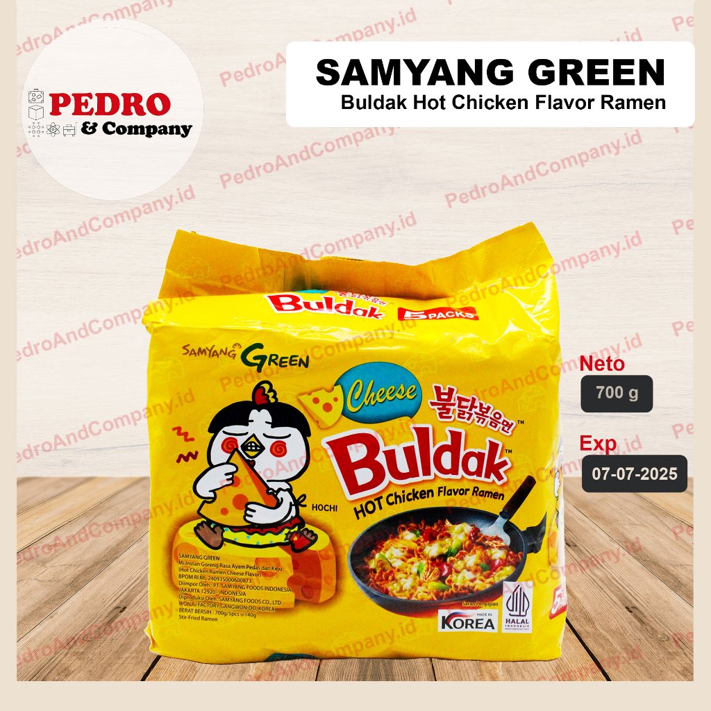 Samyang green buldak CHEESE CHEESE CHEESE 700 gram 5pc instant Fried ...