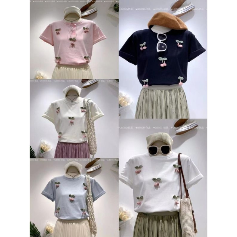 B6714 | PREMIUM IMPORTED WOMEN'S T-SHIRTS TOPS | Shopee Philippines