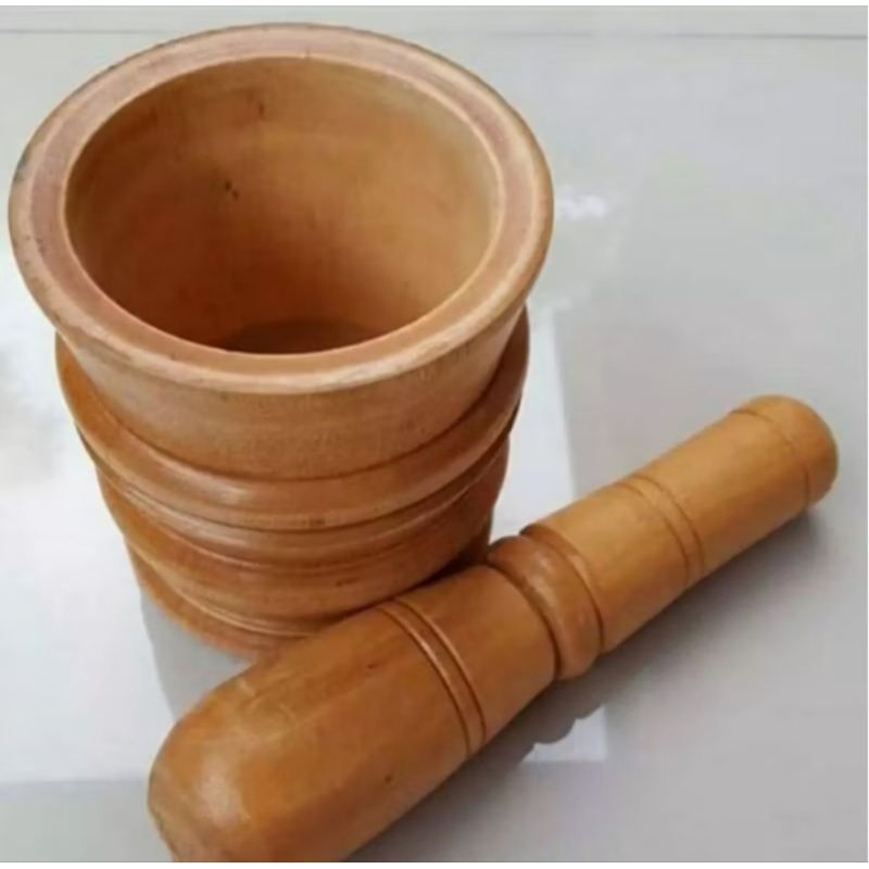 KAYU Large and Small Wooden Mortars and Pestle Pounds / Traditional ...