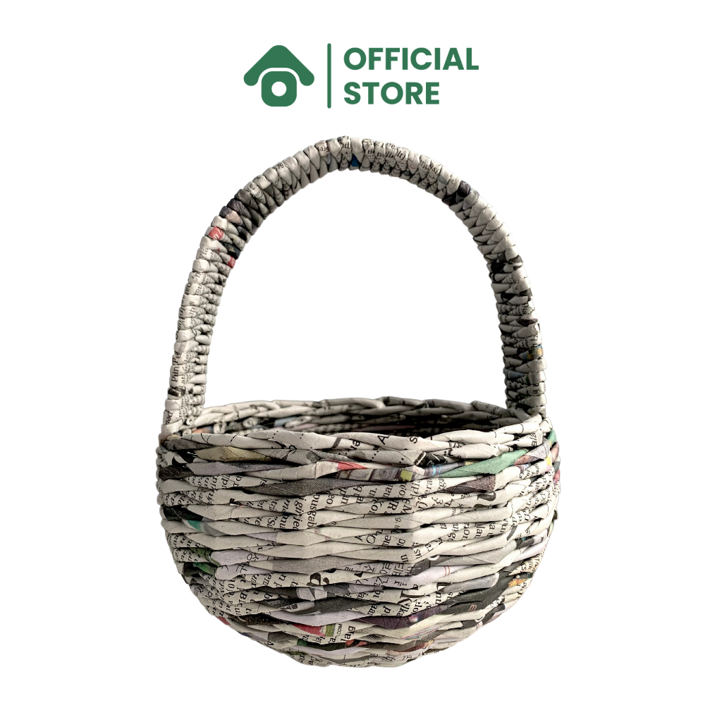 Newspaper Woven Baskets / Newspaper Basket Crafts (Original Newspaper ...
