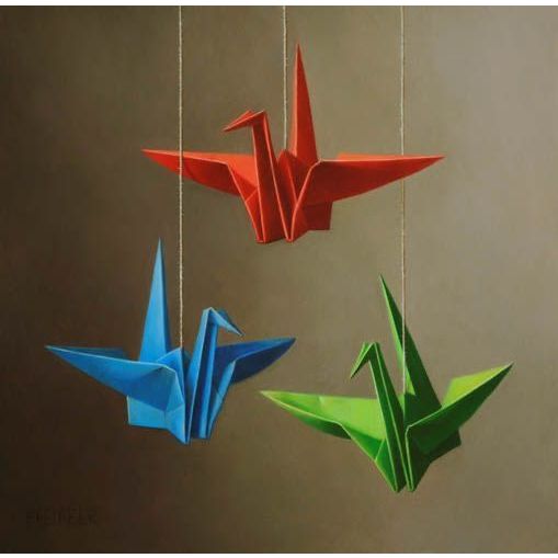 HIASAN DINDING Origami Paper Stork Bird/Paper Bird Origami Decoration ...