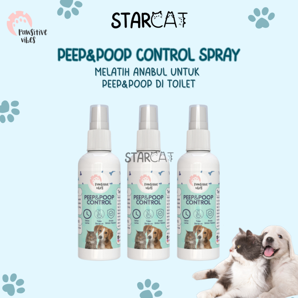 Sc Pawsitive Vibes Pee Poop Control Spray 120ml Potty Training Dog Cat ...