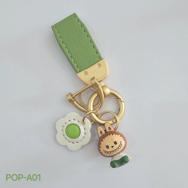 Ganci Labubu Molly Cry Baby Skullpanda Keychain Ori Pop Mart Pop Beans ...