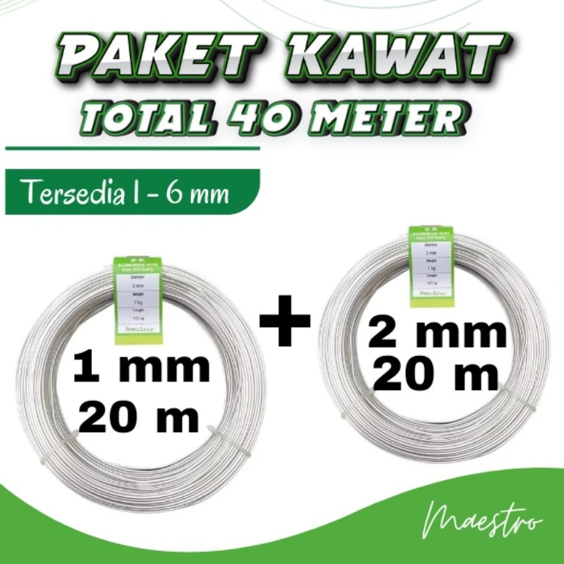 SAVE - Retail Wire Packet 40 Meters Bonsai Wire Aluminum Wire Maestro ...