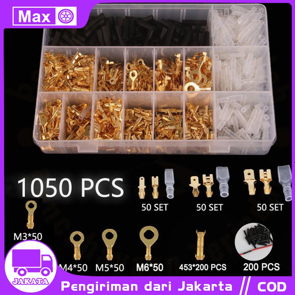 1050pcs Skun Flat Connector Terminal Skun Female Boy Kit Terminal ...