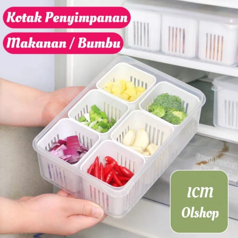 4-compartment onion container strainer box for fruit and vegetables ...