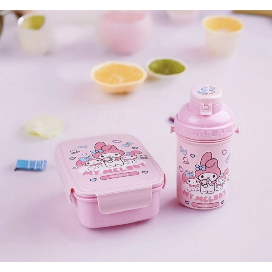 Miniso Lunch Box Set+Bottle Kuromi Sanrio Melody School Supplies Box ...