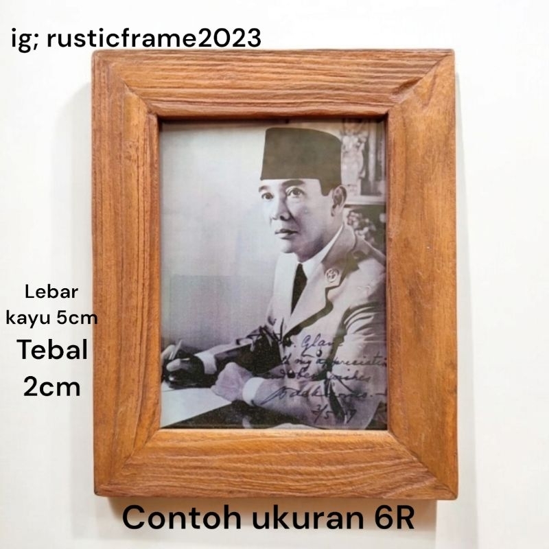 KAYU Photo frames 5R,6R,8R,10R,A4, wood width 5cm plus glass and board | Shopee Philippines