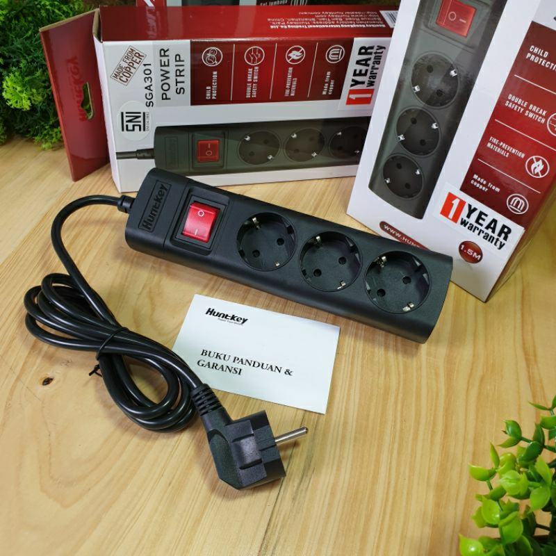 Huntkey SGA301 Power Strip Original full copper cable plug | SNI ...