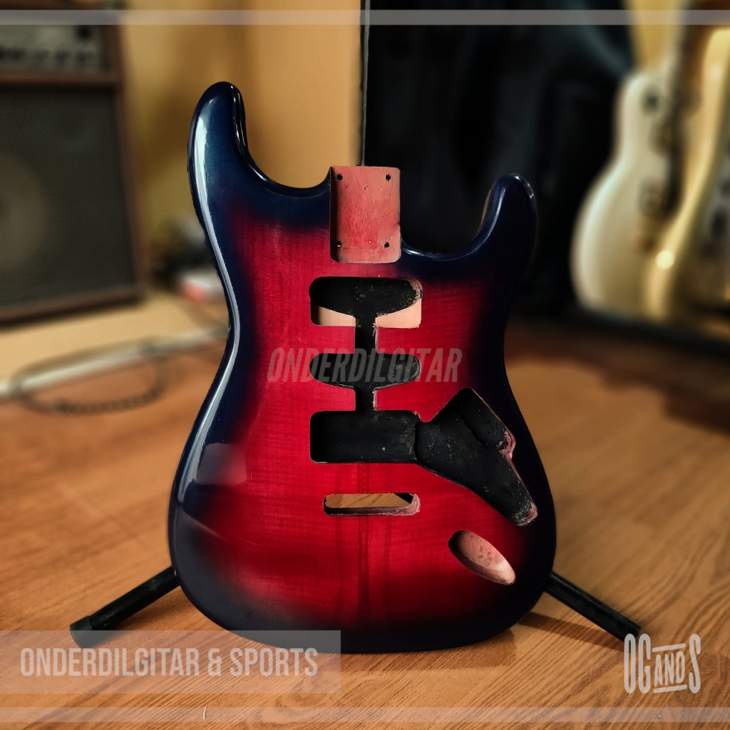 Stratocaster Finished Alder Blue Sunburst Guitar Body | Shopee Philippines