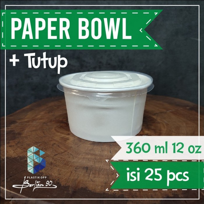 Kraft Paper Bowl 360 ml 500 ml 650 ml 800 ml White Paper Bowl / PAPER ...