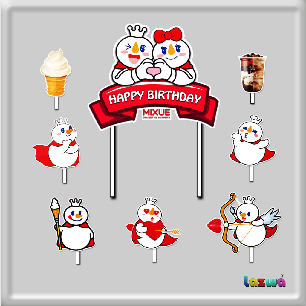 Cake Topper MIxue Ice Happy birthday | Shopee Philippines