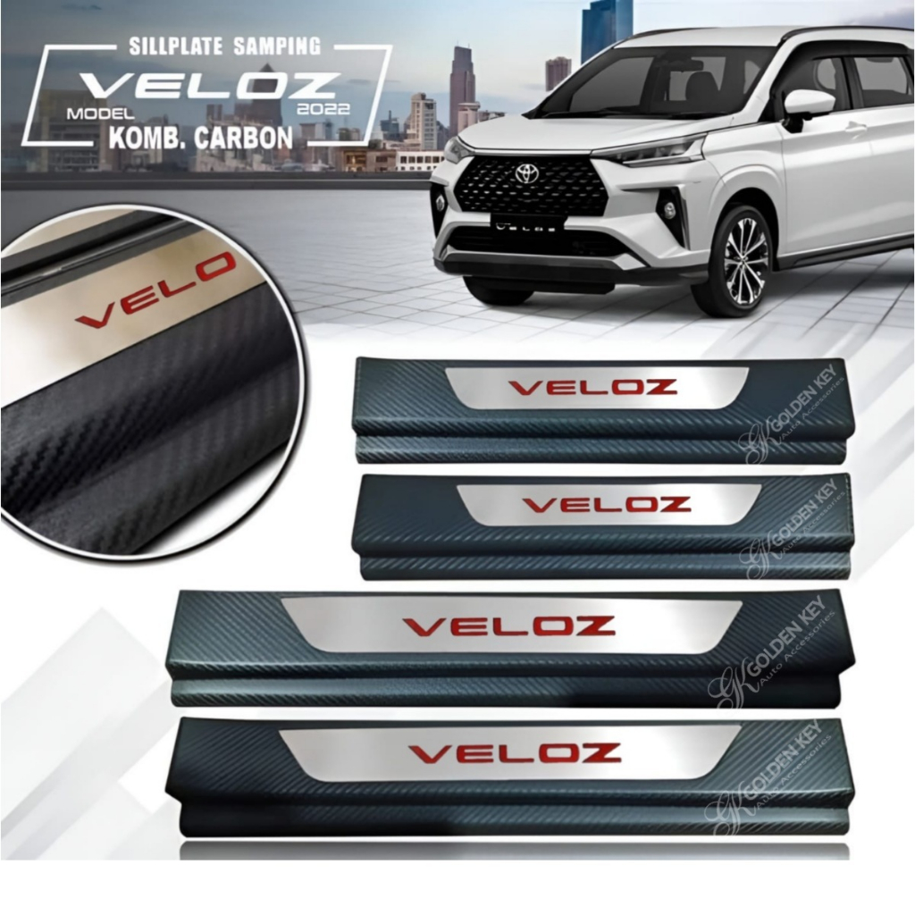 MERAH Side Sillplate All New Veloz 2022 Side Scuff Plate Carbon Red ...