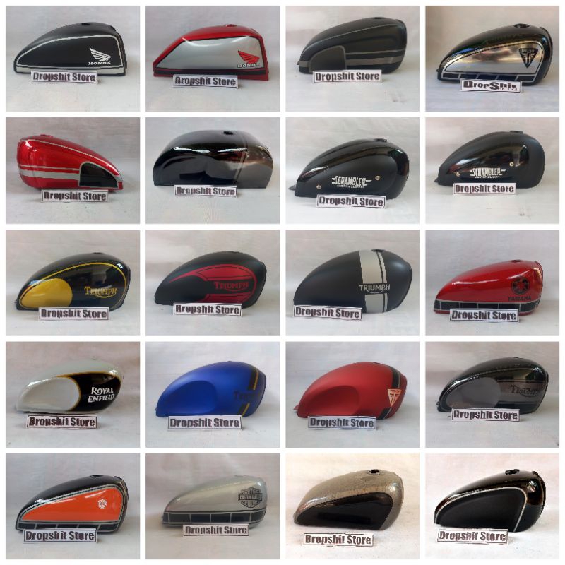 Custom japstyle caferacer bobber Scrambler paint tank triumph model ...