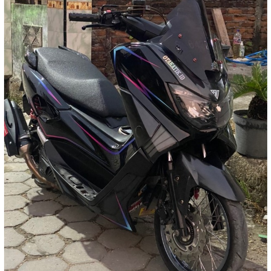 Striping/sticker NMAX OLD 155 MOTIF Tiedye RAINBOW DESIGN Transparent ...