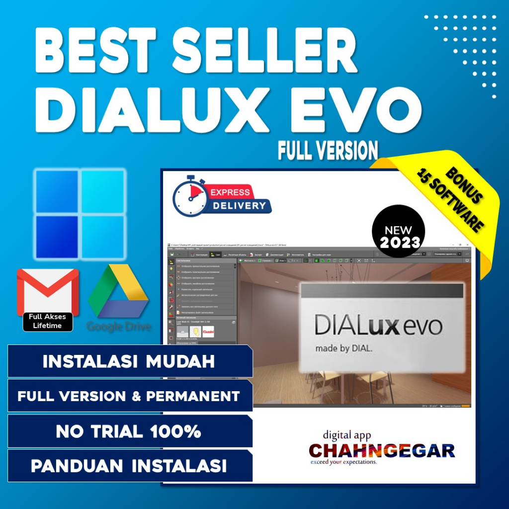 CAHAYA DIALux evo 12 Full Version Energy saving Software Counting Light ...