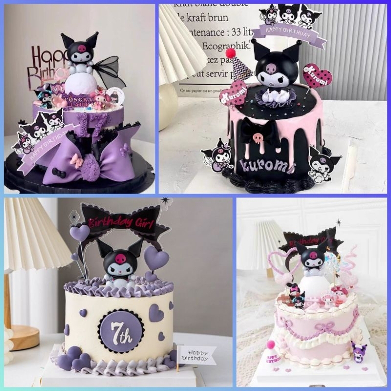 Sanrio Kuromi Cake Topper / Complete Kuromi Sanrio Theme Cake ...