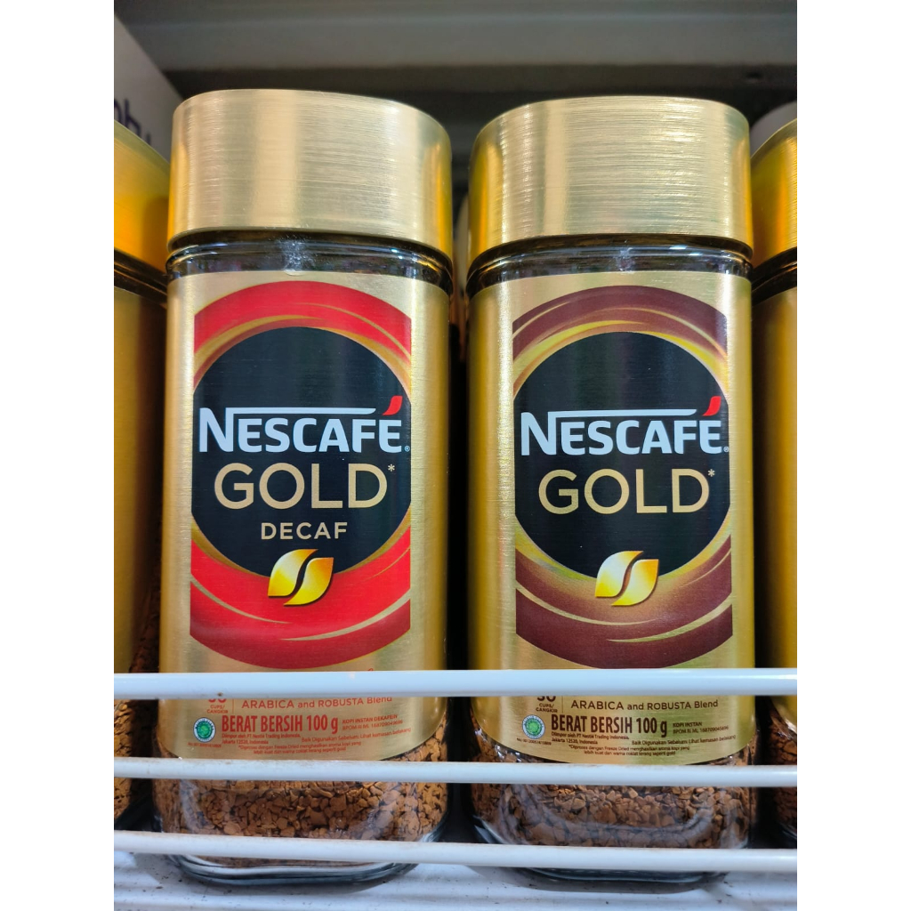 NESCAFE Gold and Decaf Instant Coffee Black Coffee 100g | Shopee ...
