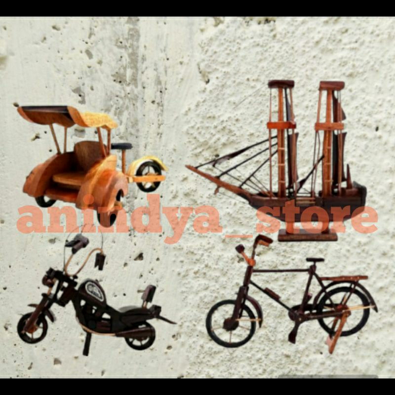 KAYU Miniature Wooden souvenir Collection Package For Gift Decoration ...