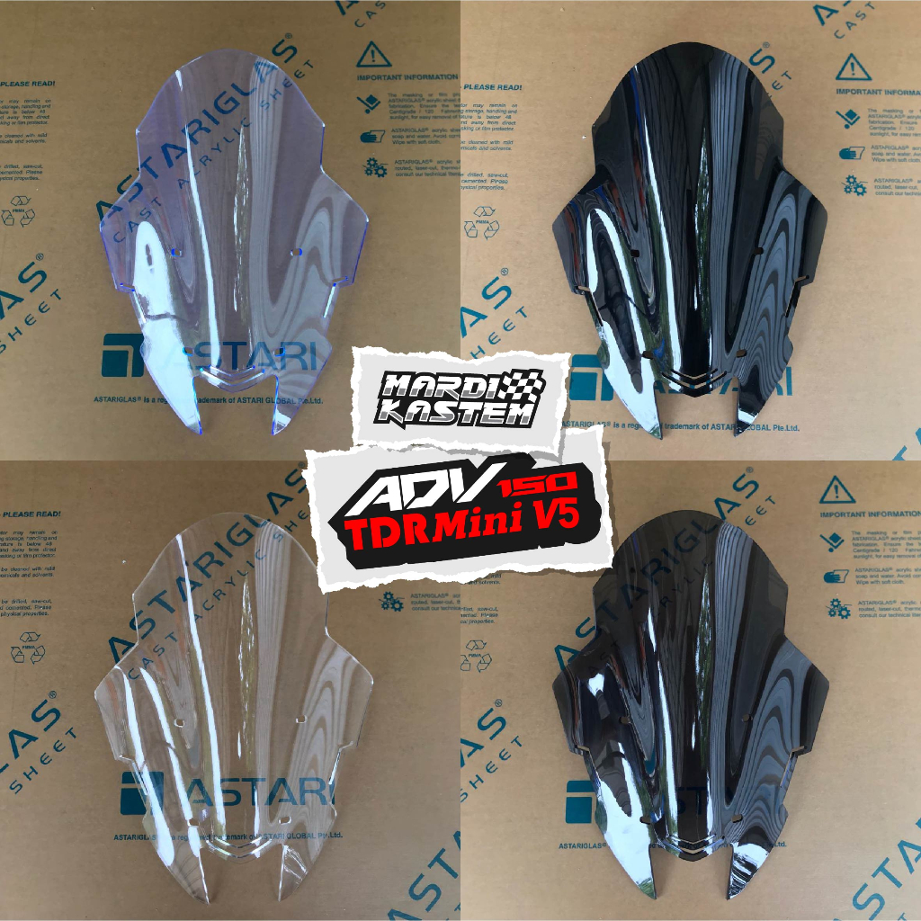 Winshield / Visor Motorcycle ADV 150 Model TDR Mini V5 (Thickness 3/4 ...