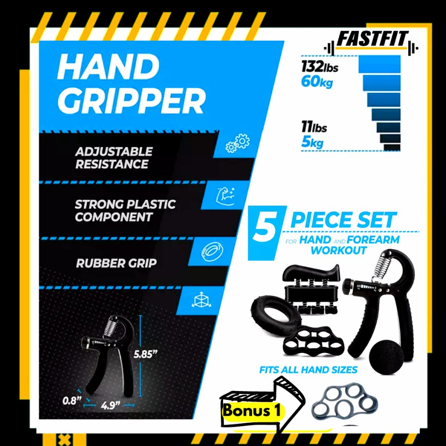 Hand grip set - trains finger strength and finger therapy equipment ...