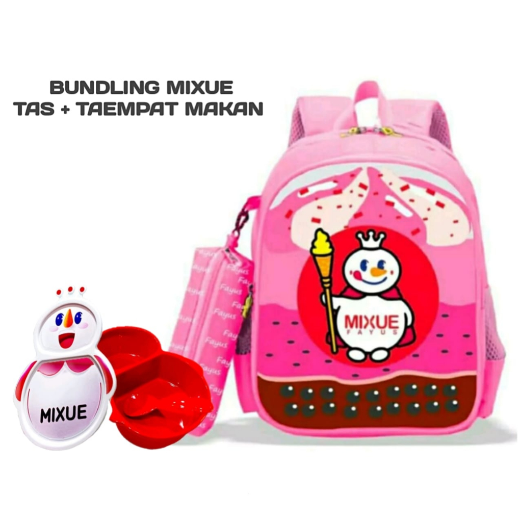 Mixue Backpack Bag Package + Latest Viral Mixue Lunch Box / Lunch Box ...