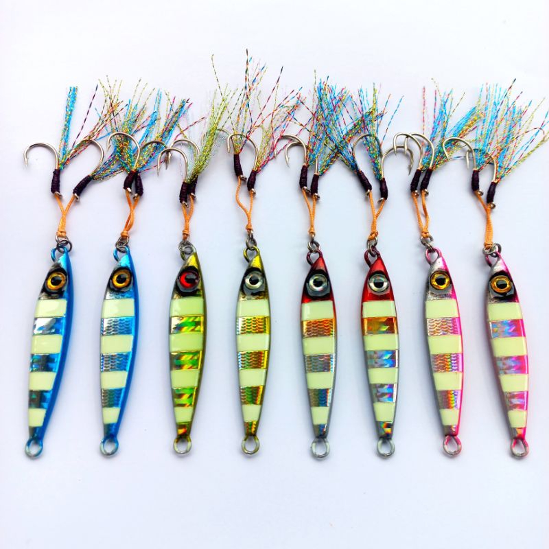 Micro jig 15gr Killer + Asisst hook original GID Zebra design | Shopee ...