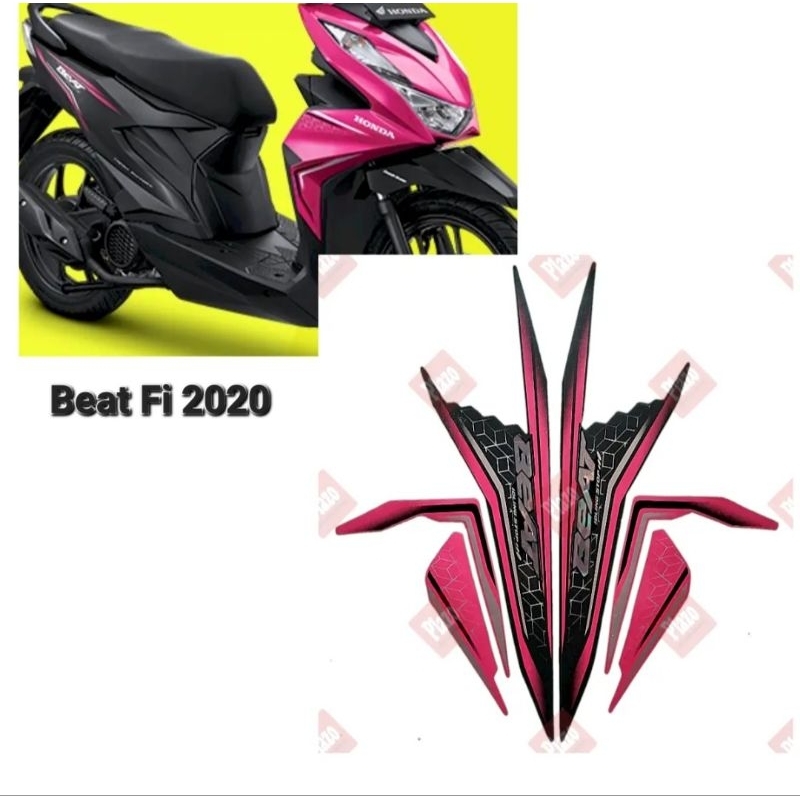 Honda Beat Fi 2020 pink Trim Striping Sticker | Shopee Philippines