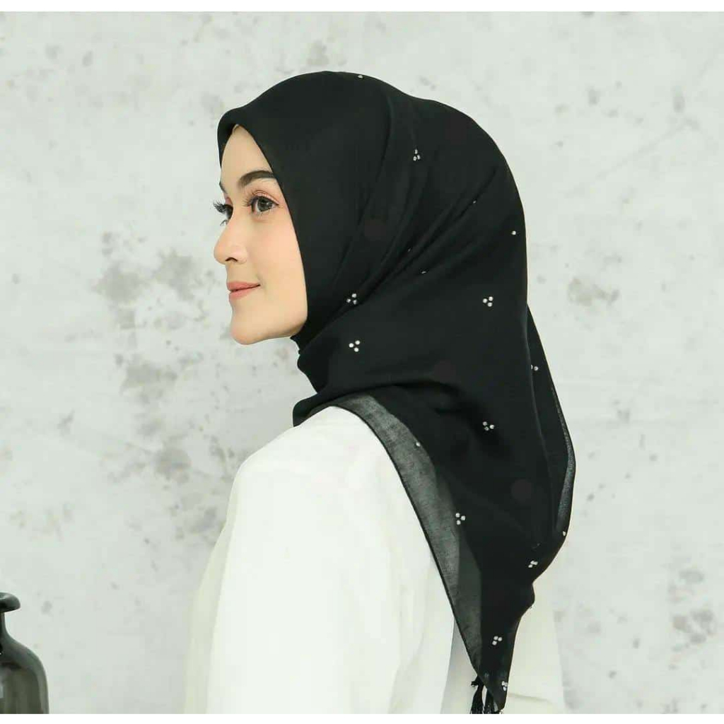 Venka Hijab Rectangular Veil Cornessa Crystal Scarf | Shopee Philippines